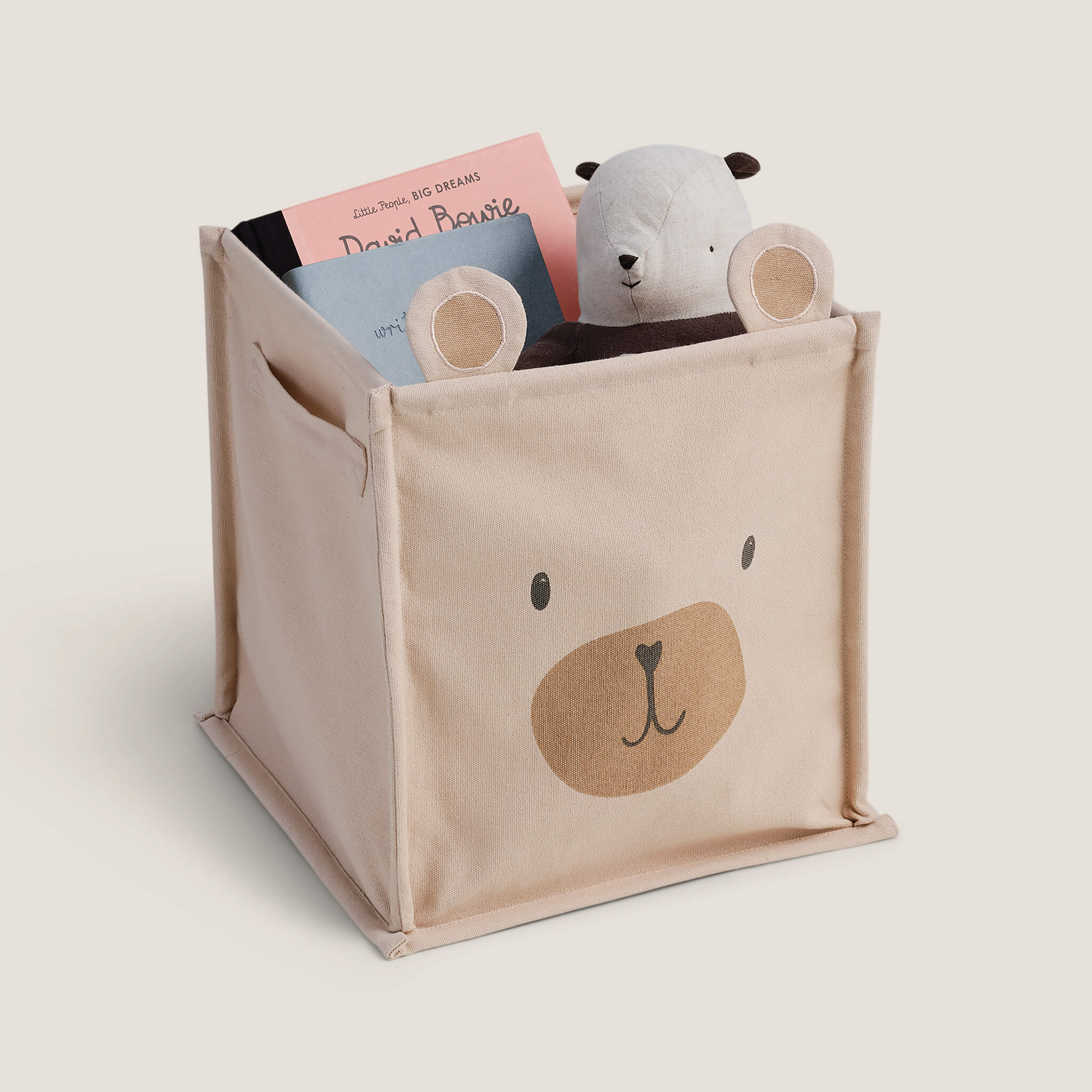 Canvas Storage Cube, Bear